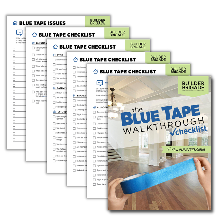 The Blue Tape (Final Walkthrough) Checklist – Builder Brigade